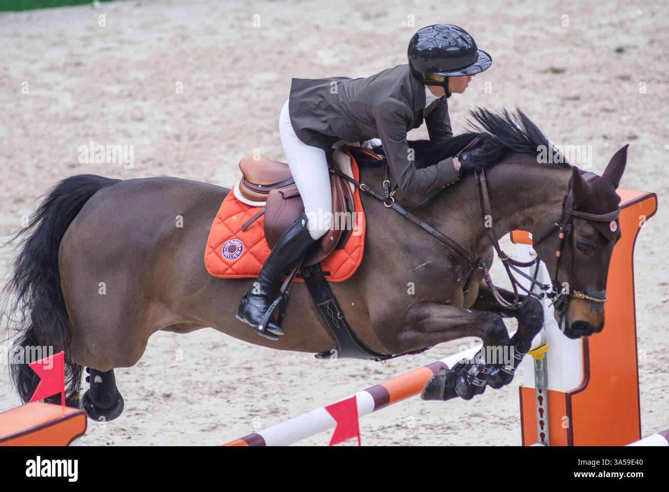 Claudia MOORE riding Hardesther during the Saut Hermes 2025, Jumping ...