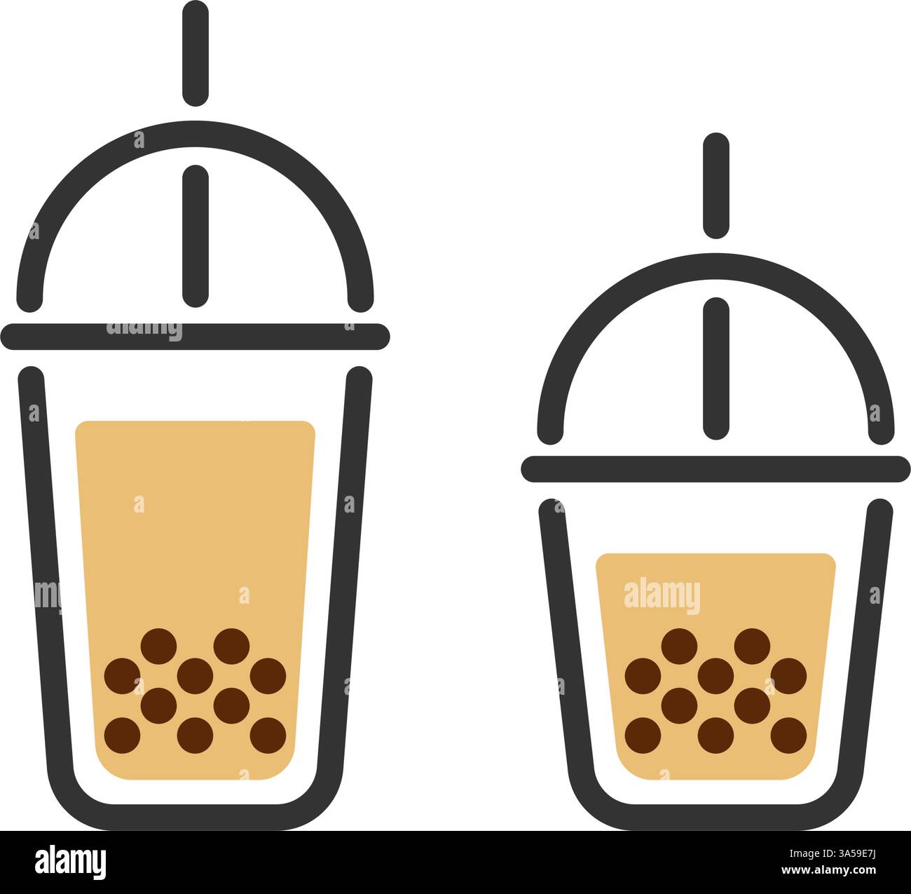 Bubble Milk Tea. Vector icon for logo Stock Vector Image & Art - Alamy