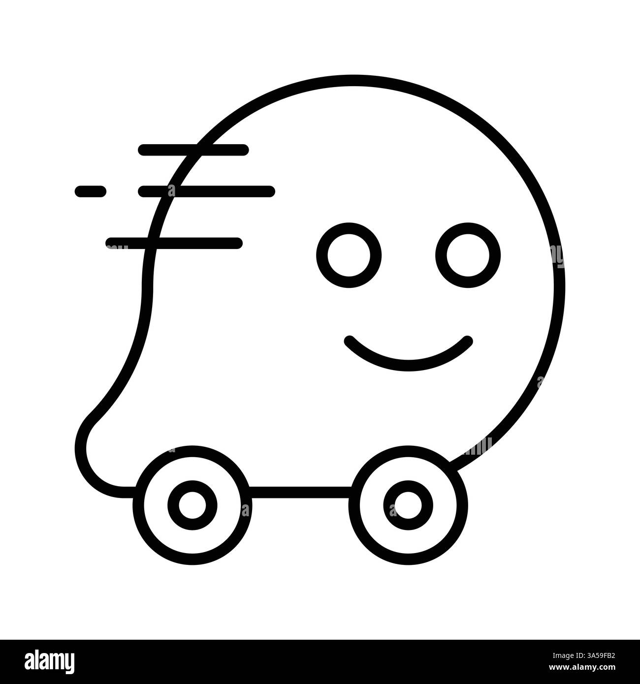 Navigation app icon, symbolizes navigation, traffic updates, and ...