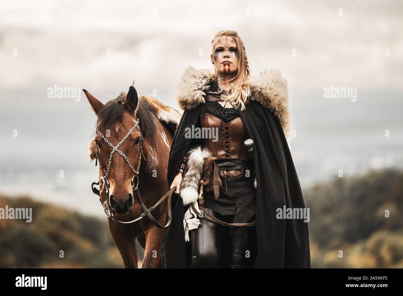 Viking woman painting hi-res stock photography and images - Alamy