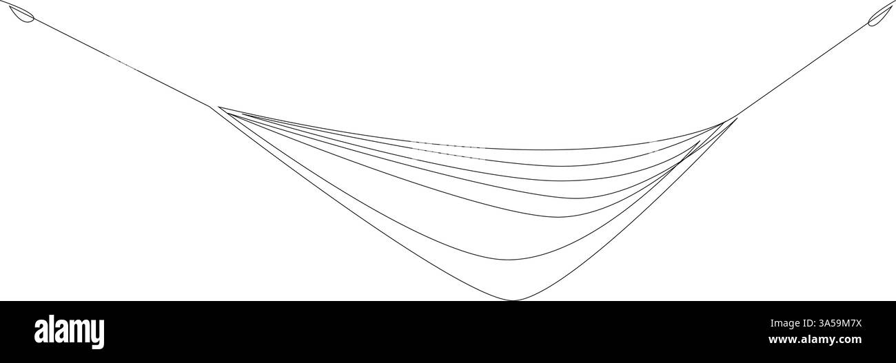 Hammock continuous line drawing. Hand drawn minimalism style vector ...