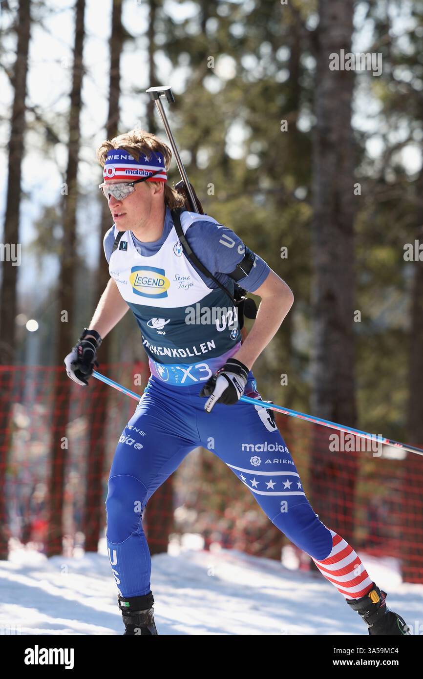 Campbell Wright from USA during the BMW IBU World Cup Oslo Holmenkollen, Men 10Km Sprint ...