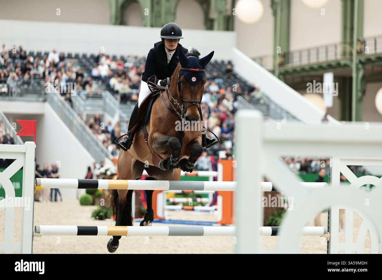 Jeanne SADRAN of France with Iovana del Maset during the Prix du Grand ...
