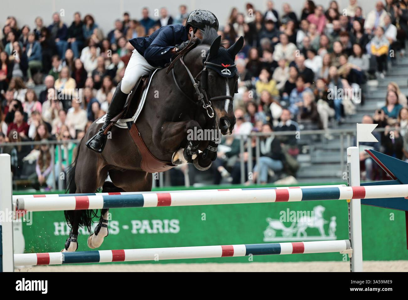 Edward LEVY of France with Vitot du Chateau during the Prix du Grand ...