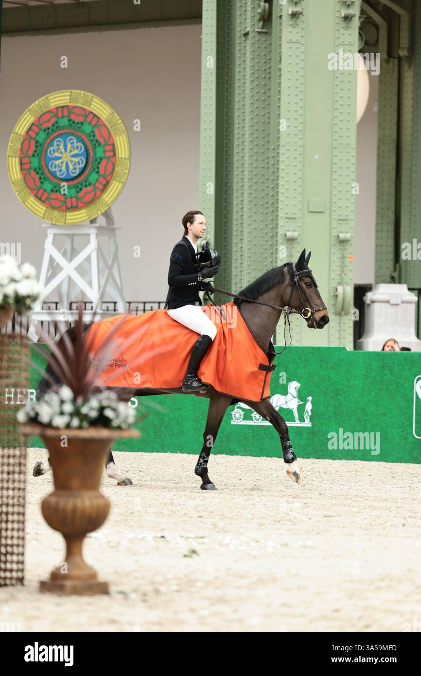 Martin FUCHS of Switzerland with Commissar Pezi during the Prix du ...
