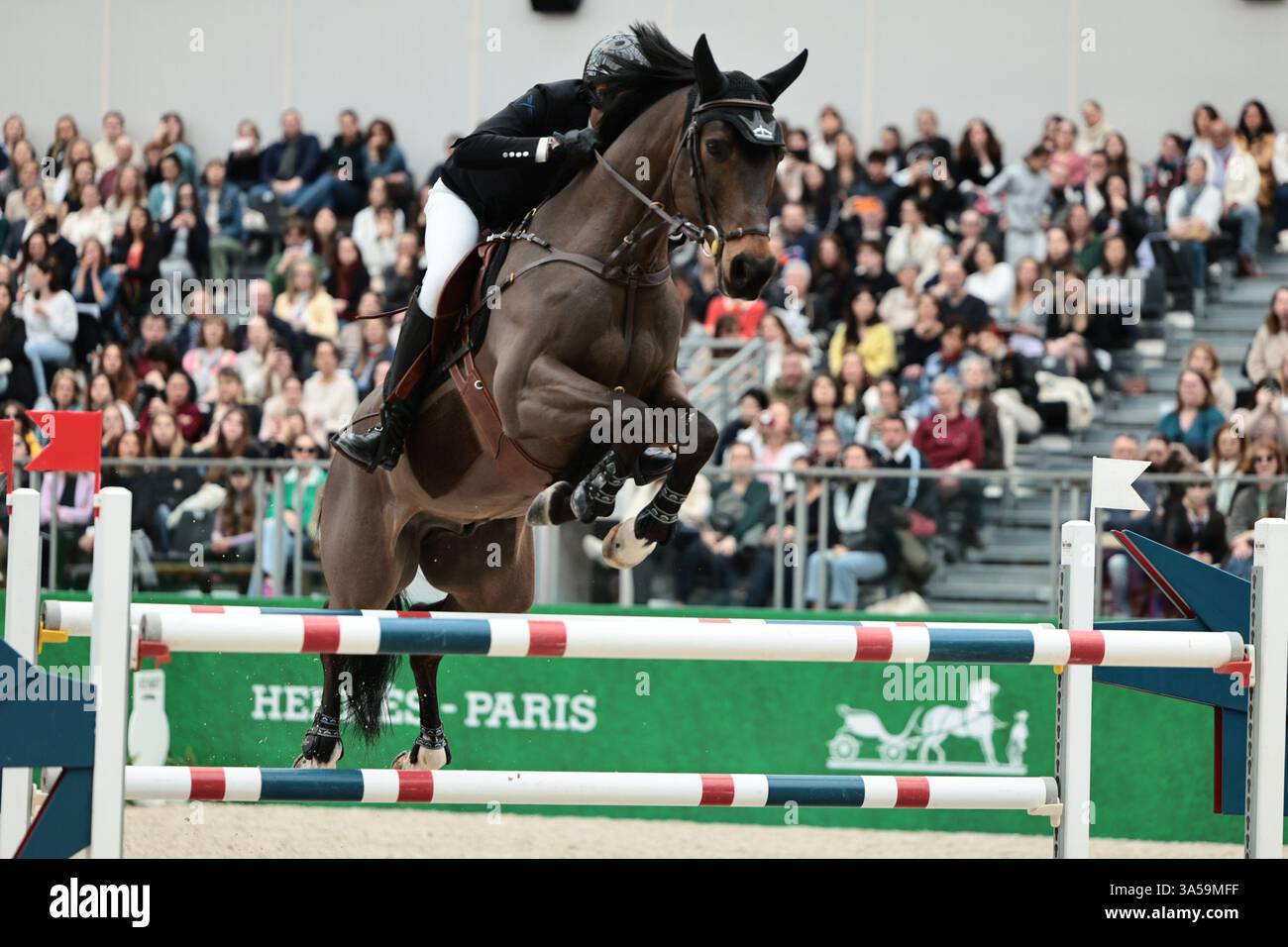 Martin FUCHS of Switzerland with Commissar Pezi during the Prix du ...