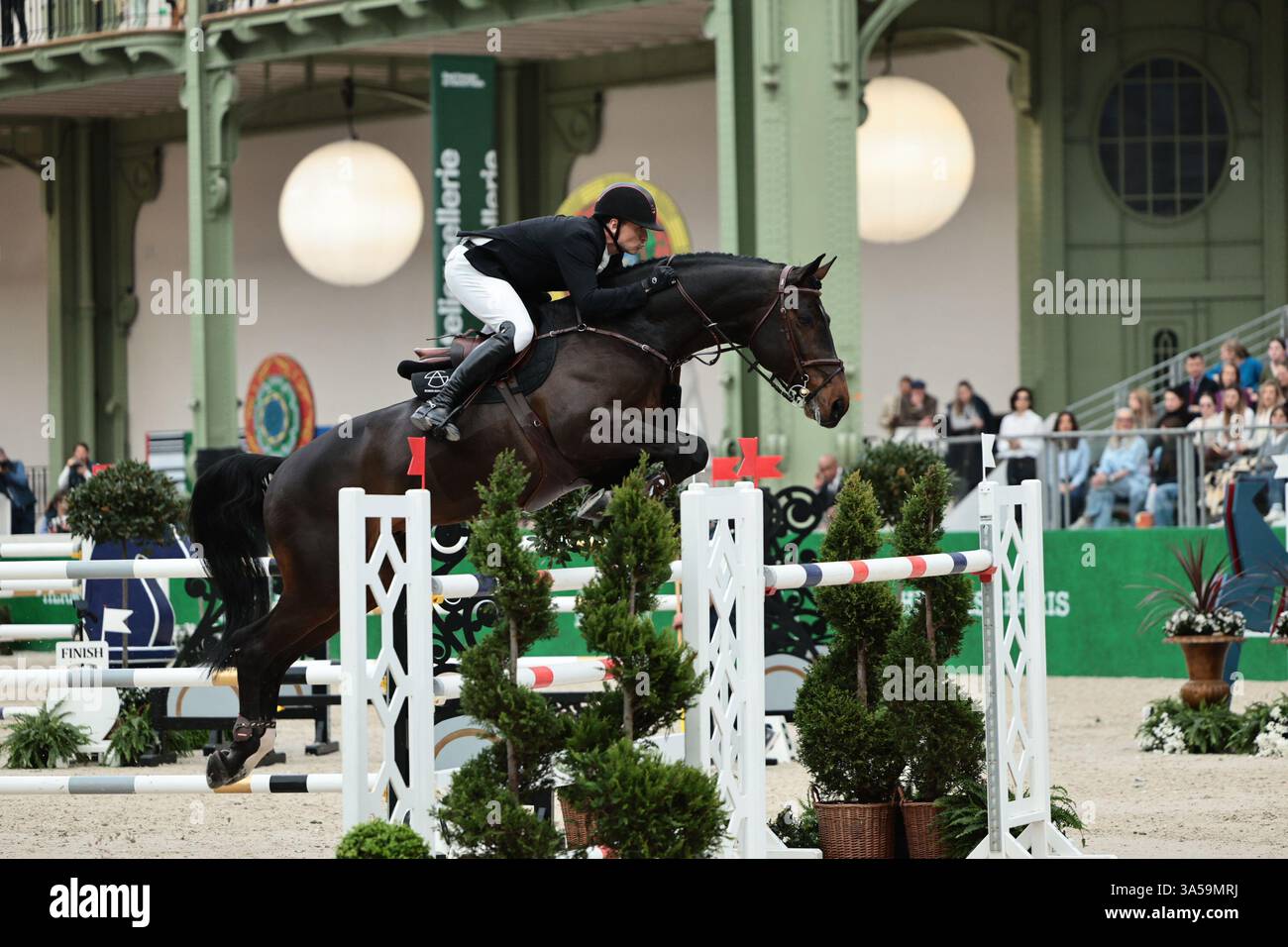 Andreas SCHOU of Denmark with Darc De Lux during the Prix Hermès Sellier at the Saut Hermès on ...