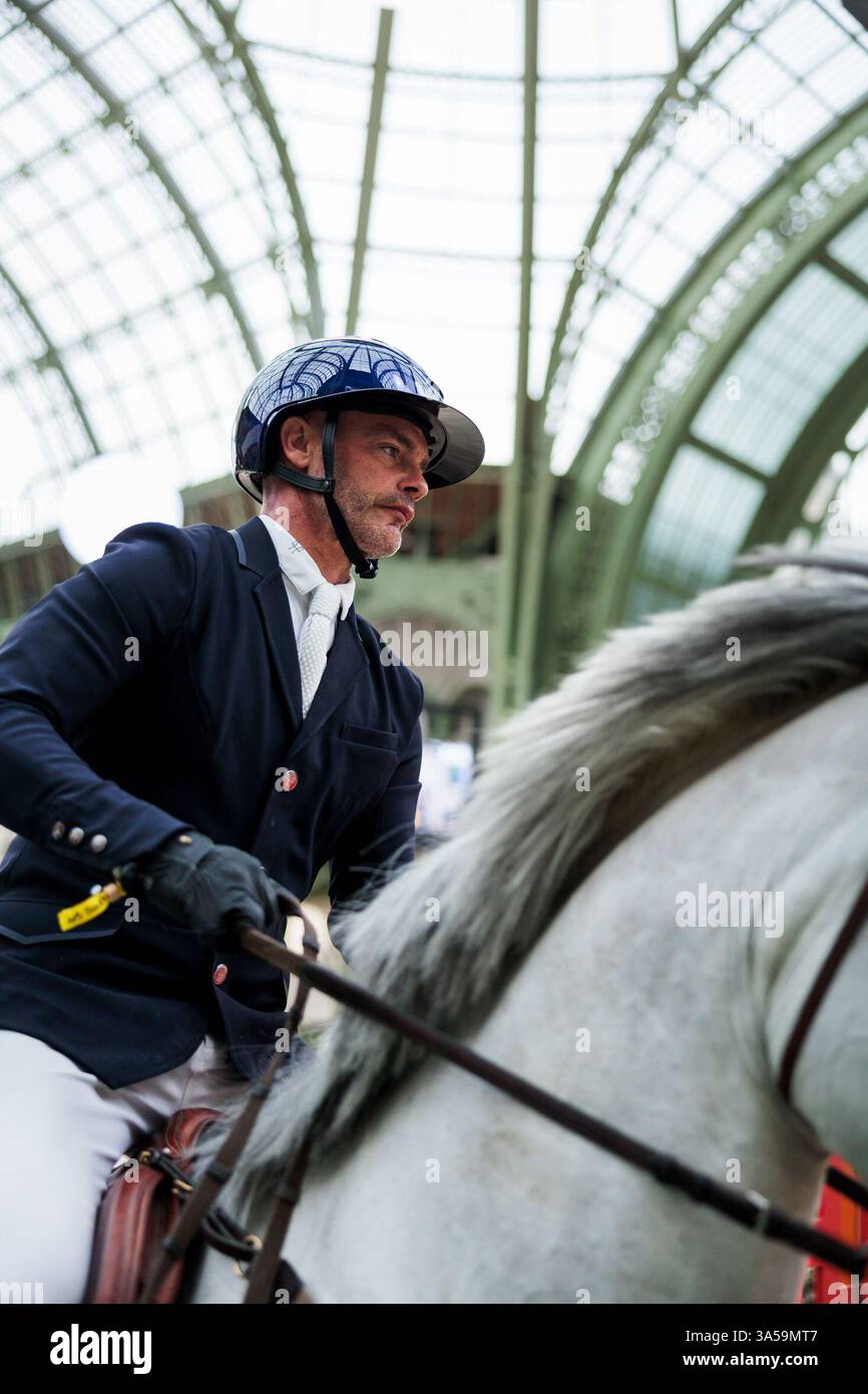 Gregory COTTARD of France with Cocaine Du Val during the Prix Hermès ...
