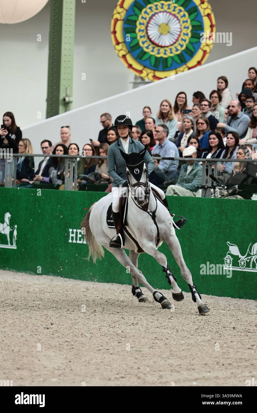 Ines JOLY of France with Imposant Van De Renger during the Prix Hermès ...