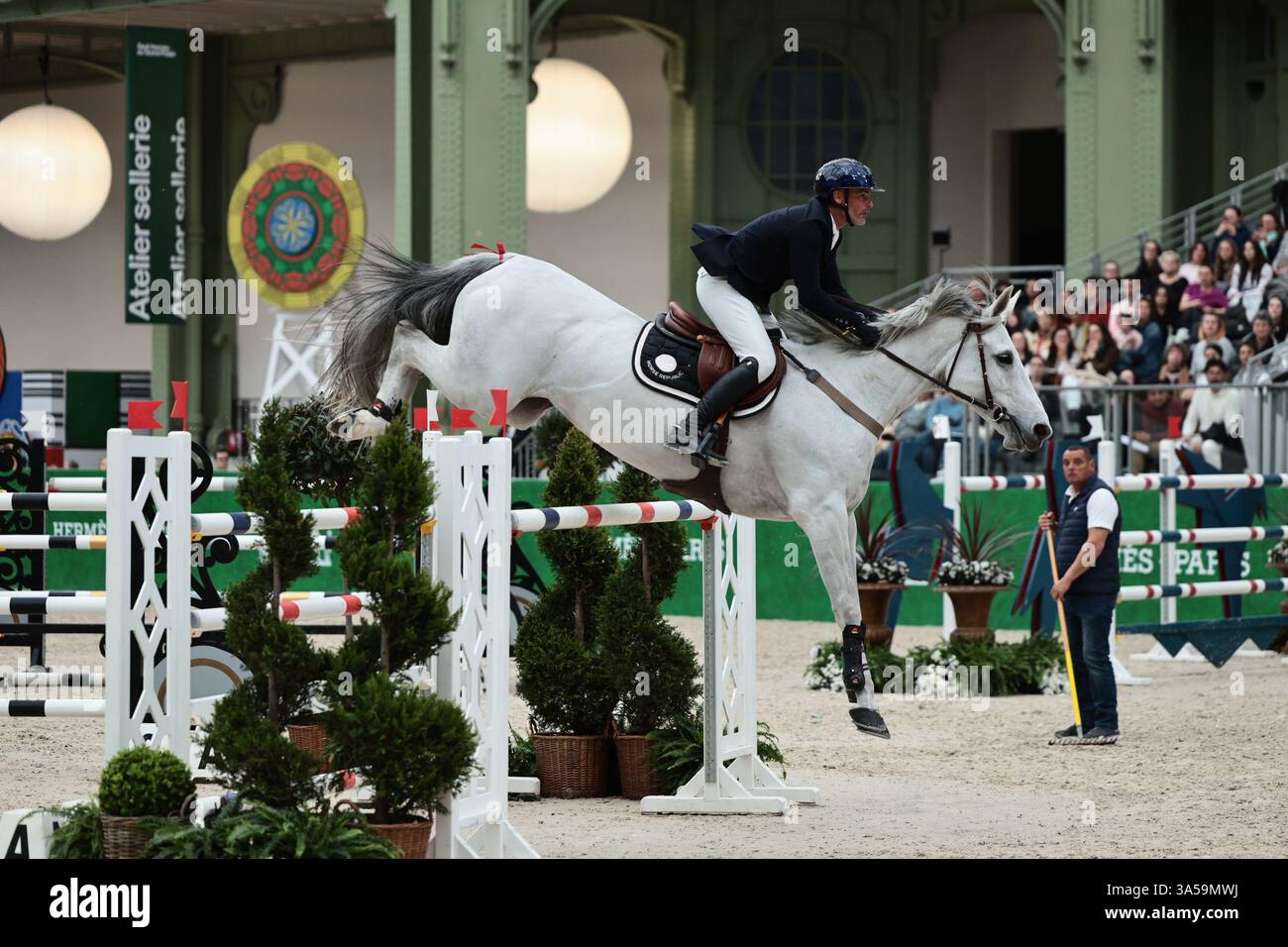 Gregory COTTARD of France with Cocaine Du Val during the Prix Hermès ...