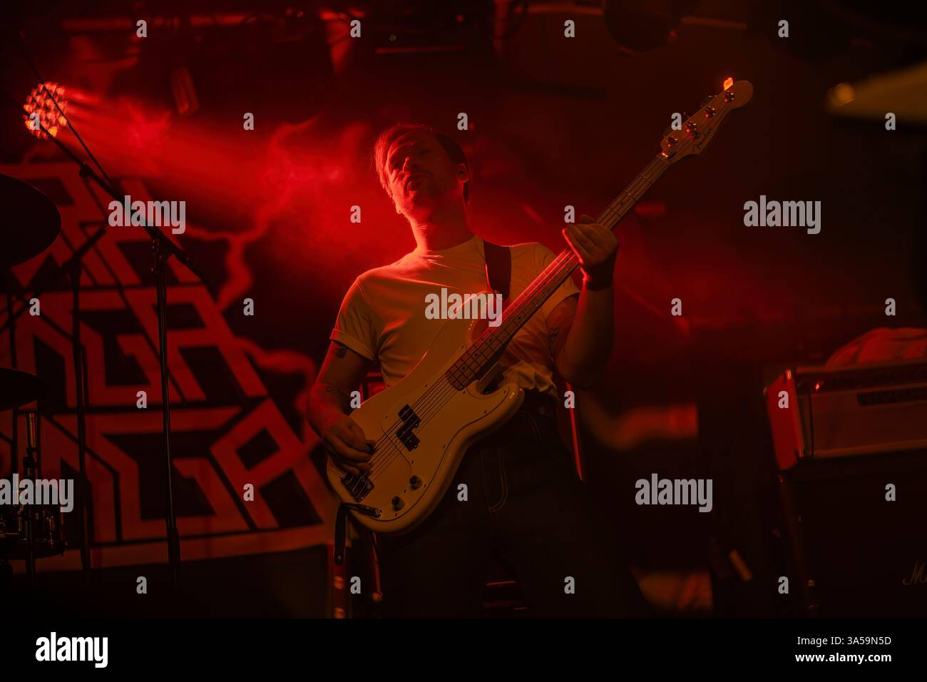 Bergen, Norway. 21st Mar, 2025. The Norwegian rock band Death By Unga ...