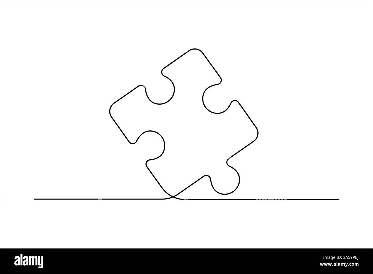 Puzzle vector illustration continuous Stock Vector Images - Alamy