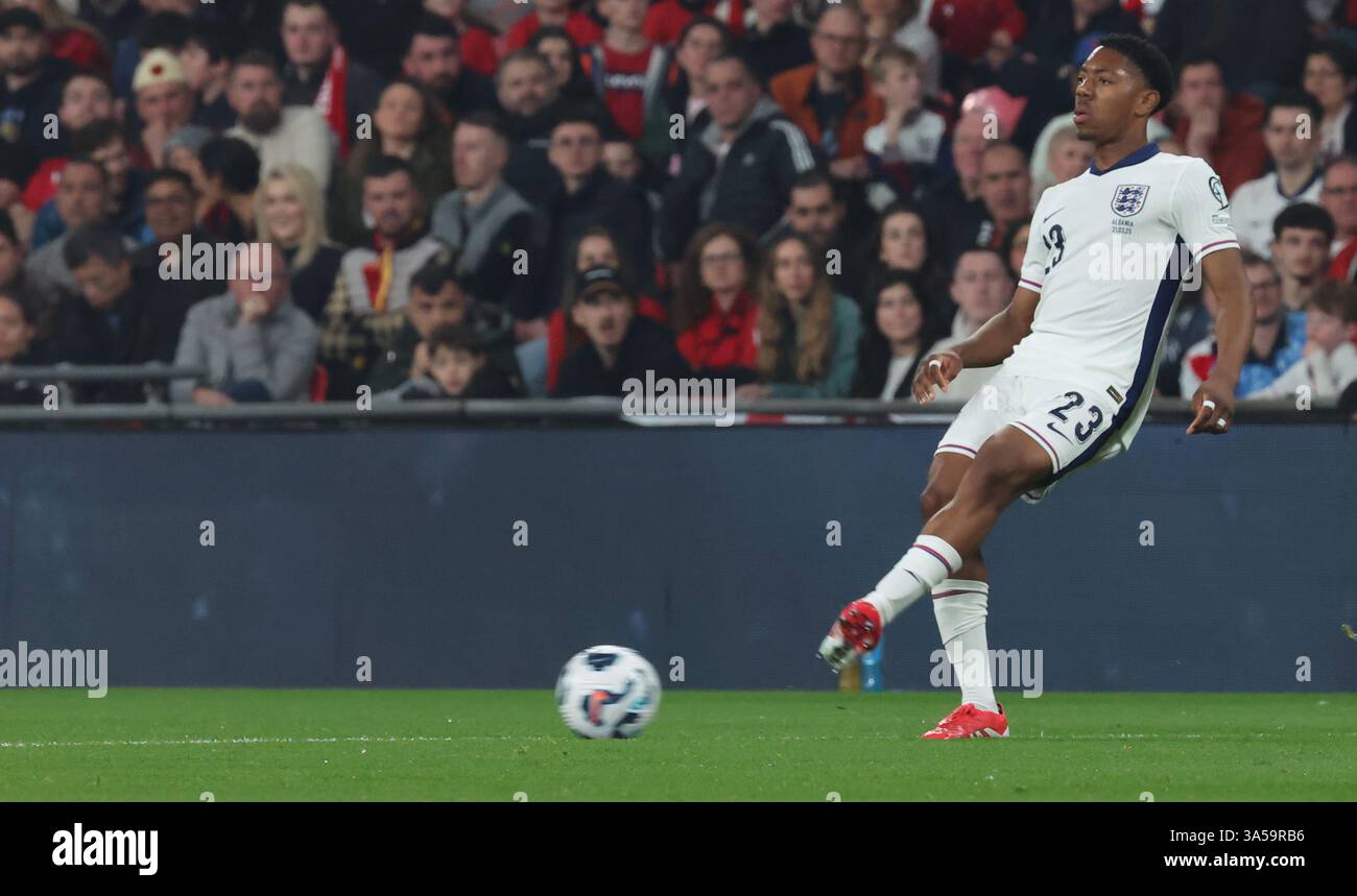 Myles Lewis-Skelly(Arsenal)of England making his Debut in action during ...