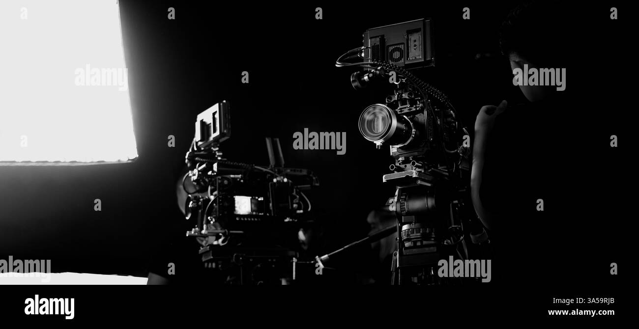Film or video production setup with high end professional cinema ...
