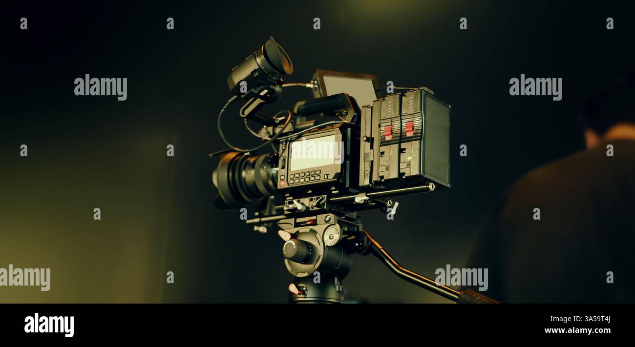 Film or video production setup with high end professional cinema ...