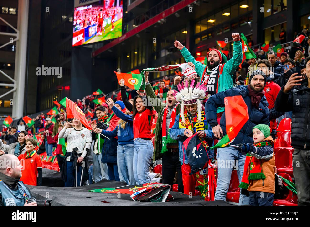 Portugal fans. Nations League: Danmark mod Portugal - 20.03.2025 ...