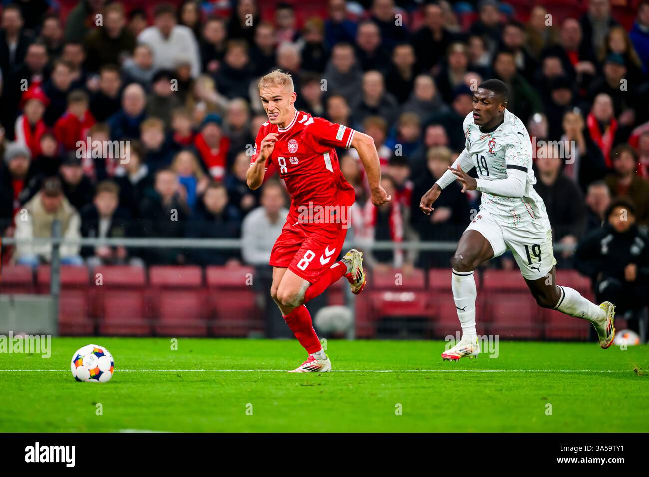 19 (POR) - Nuno Mendes, 8 (DEN) - Gustav Isaksen. Nations League ...
