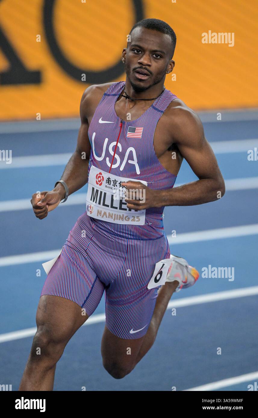 Brandon Miller of the USA competing in the men’s 800m semi final at the ...