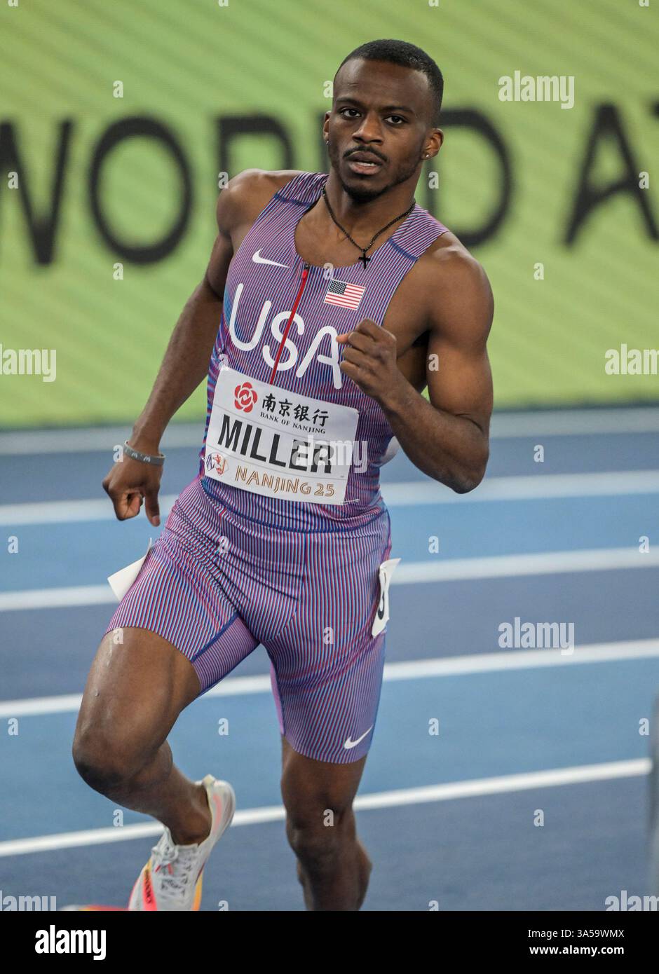 Brandon Miller of the USA competing in the men’s 800m semi final at the ...