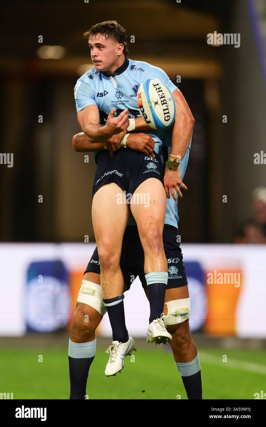 SYDNEY, AUSTRALIA - MARCH 22: Teddy Wilson of the Waratahs celebrates ...