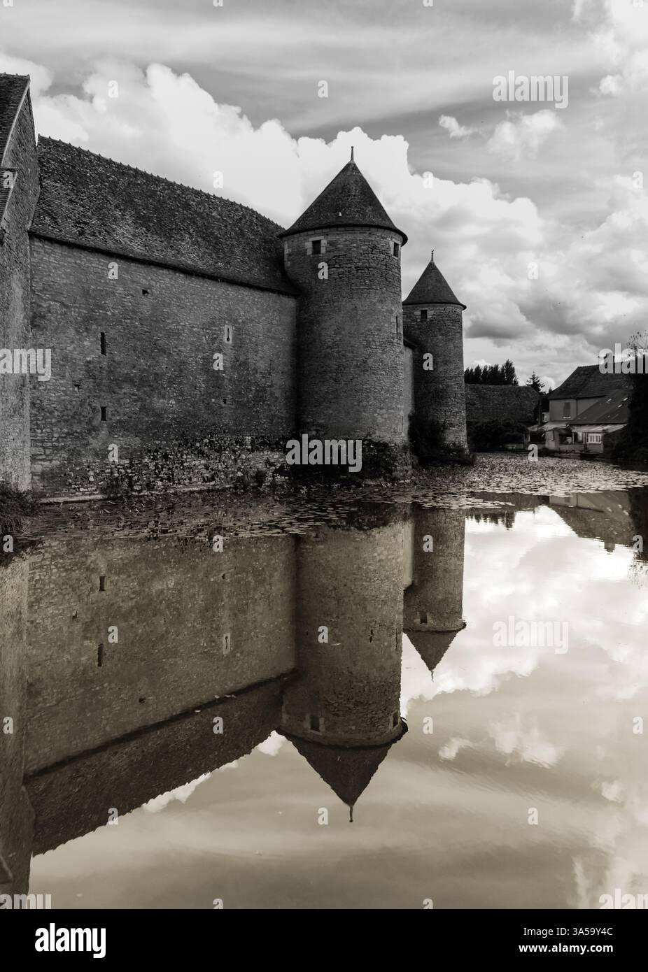 Medieval Castle of Sagonne Stock Photo - Alamy