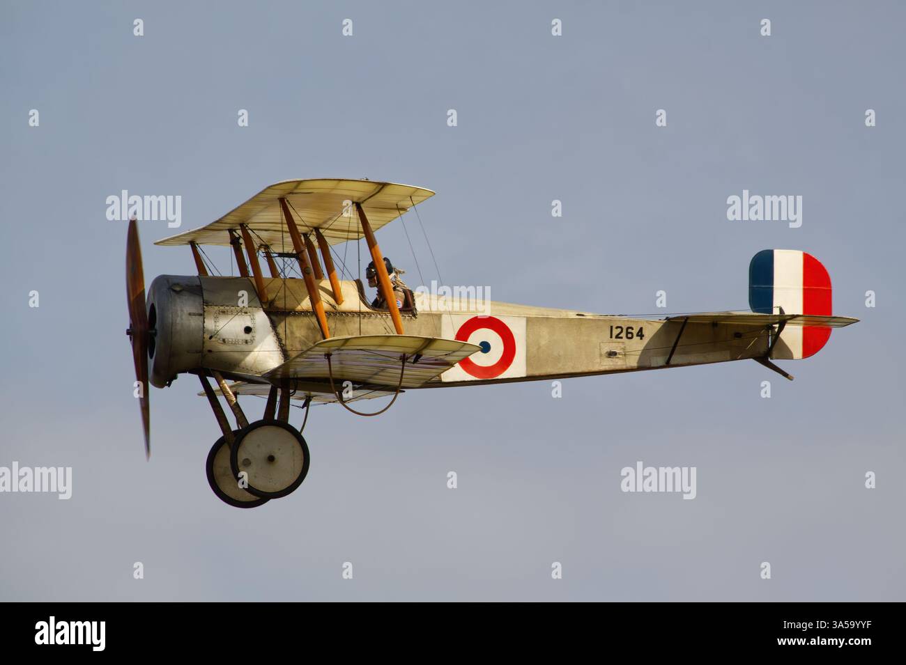 First World War Bristol Scout biplane in flight Stock Photo - Alamy