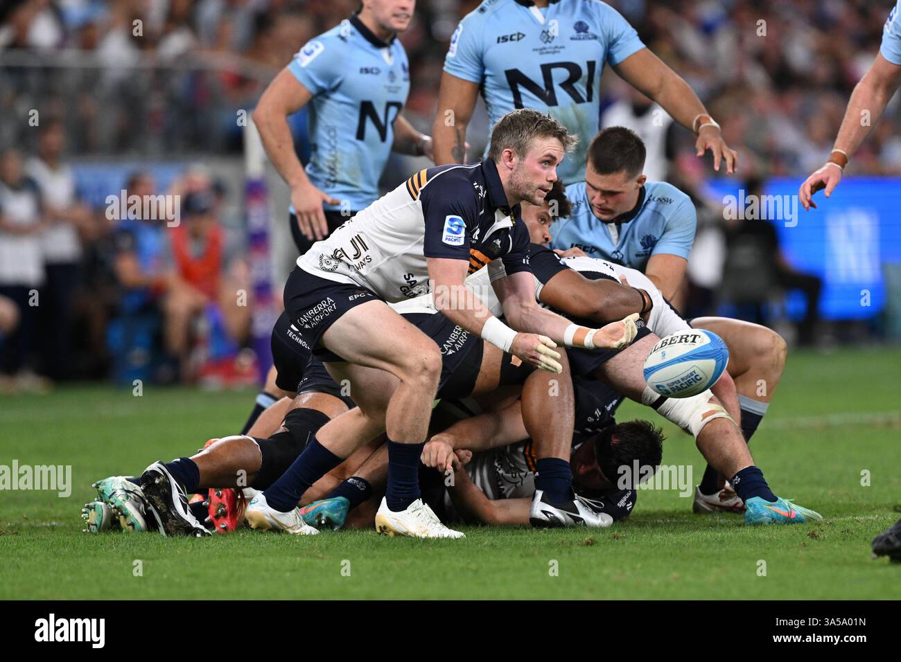 Ryan Lonergan of the Brumbies during the Super Rugby Pacific Round 6 ...