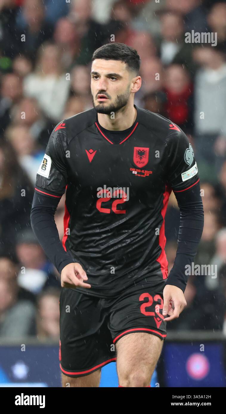 Armando Broja of Albania during UEFA World Cup Qualifiers Group K match ...