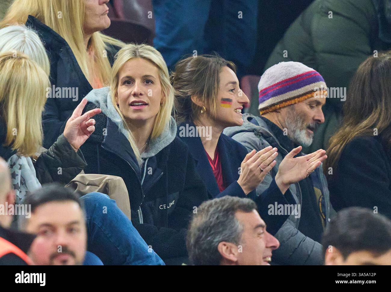 Mailand, Italy. 20th Mar, 2025. Sina Hundertmark, wife of Pascal Gross ...