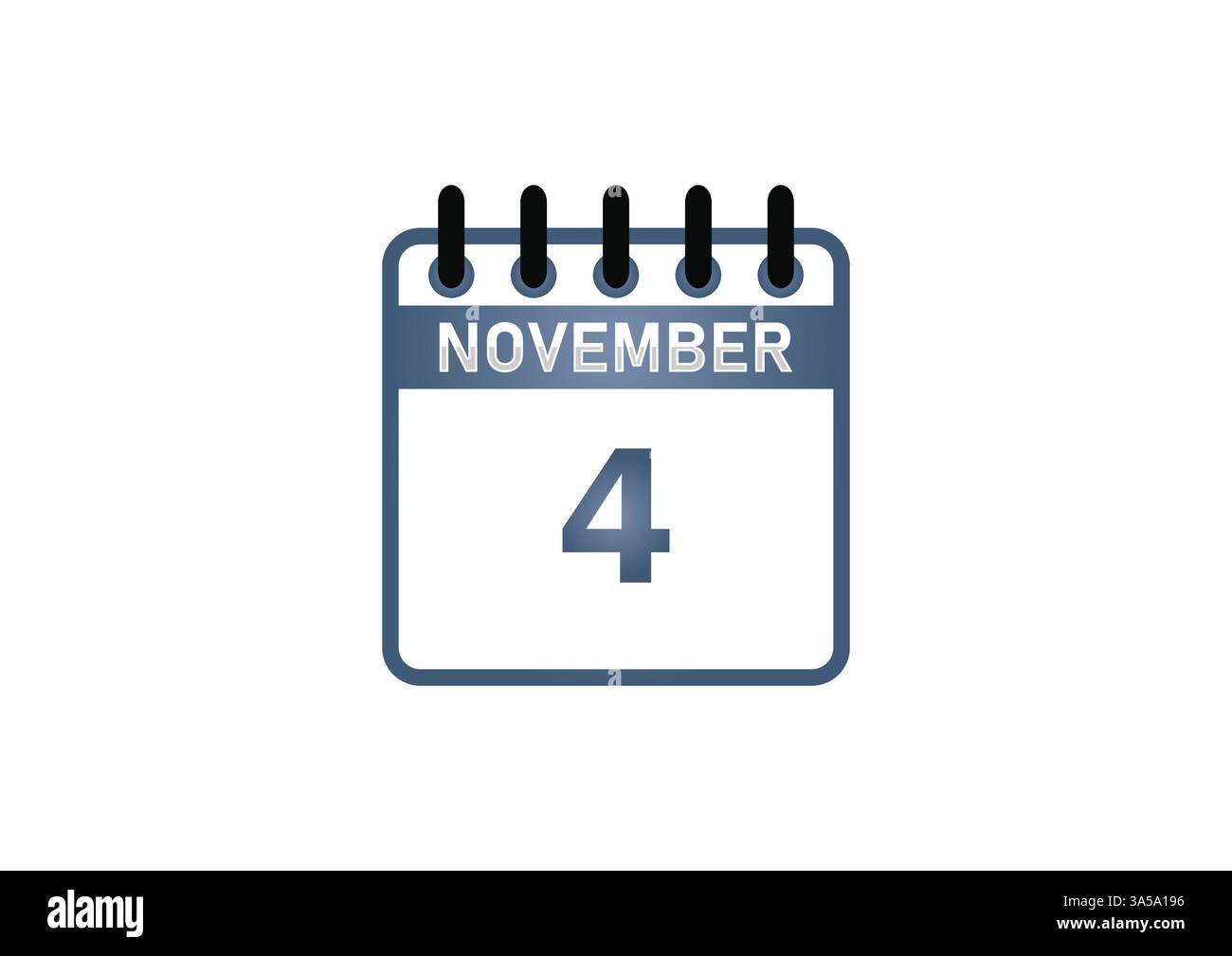 November 4 Calendar Icon – Important Date, Events and Observances Stock ...