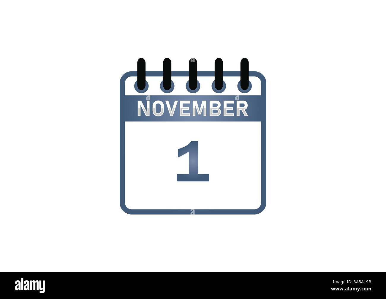 November 1 Calendar Icon – Important Date, Events and Celebrations ...