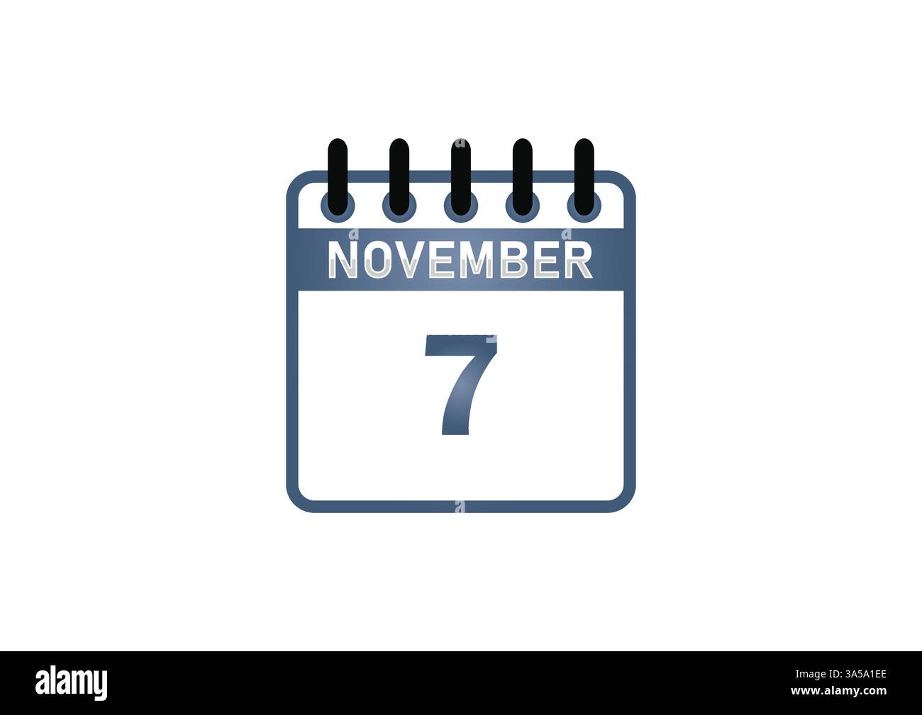 November 7 Calendar Icon – Key Date, Events and Celebrations Stock ...