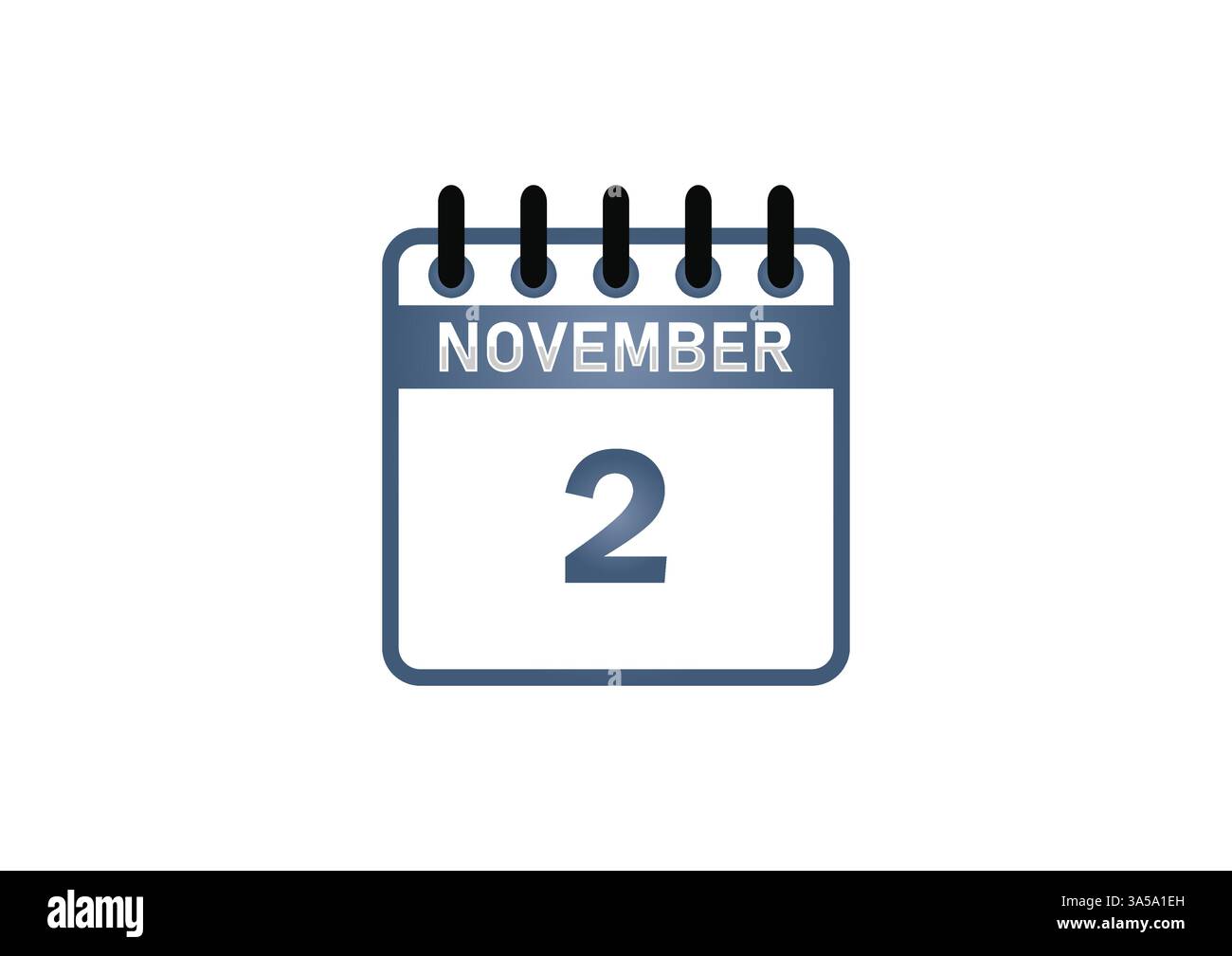 November 2 Calendar Icon – Important Date, Events and Observances Stock ...