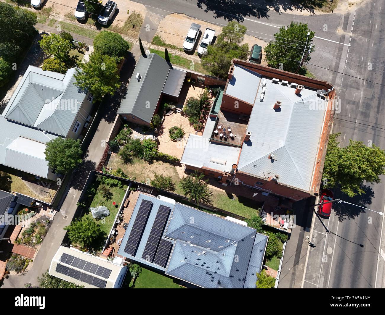aerial view of Castlemaine town centre, Victoria Australia Stock Photo ...