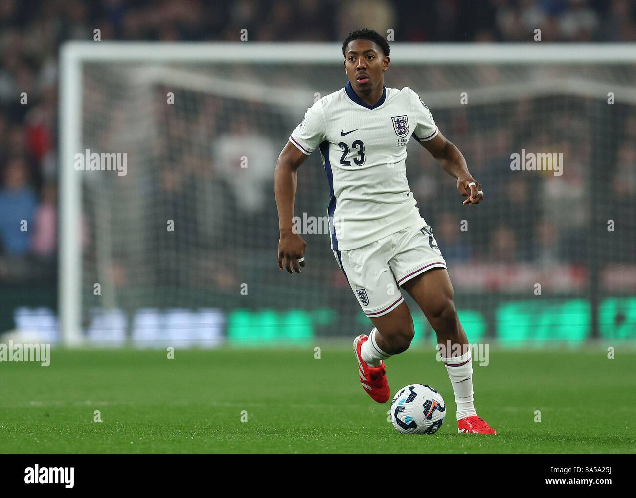 London, England, 21st March 2025. Myles Lewis-Skelly of England during ...