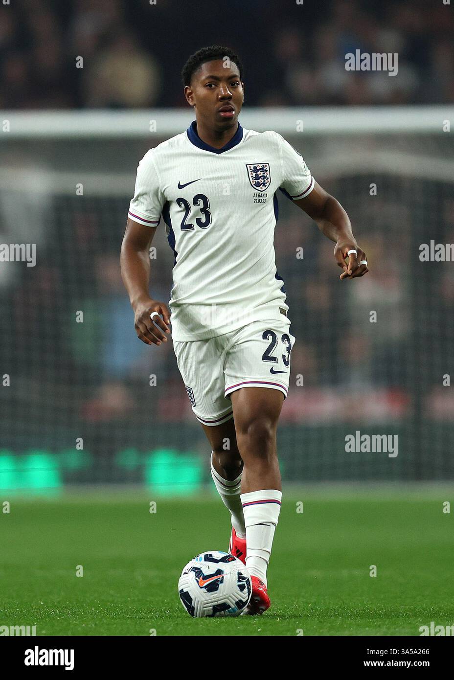 London, England, 21st March 2025. Myles Lewis-Skelly of England during ...