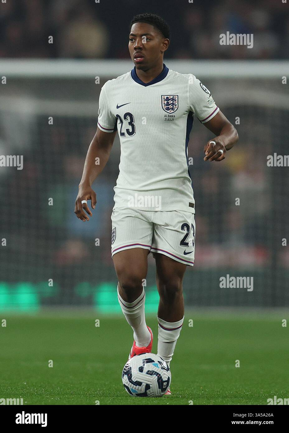 London, England, 21st March 2025. Myles Lewis-Skelly of England during ...