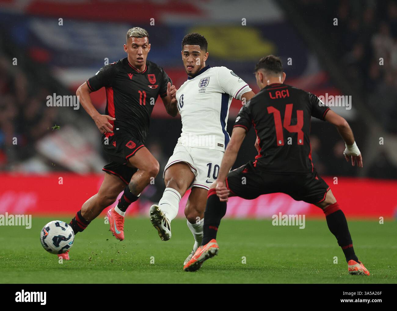 London, England, 21st March 2025. Jude Bellingham of England plays the ...