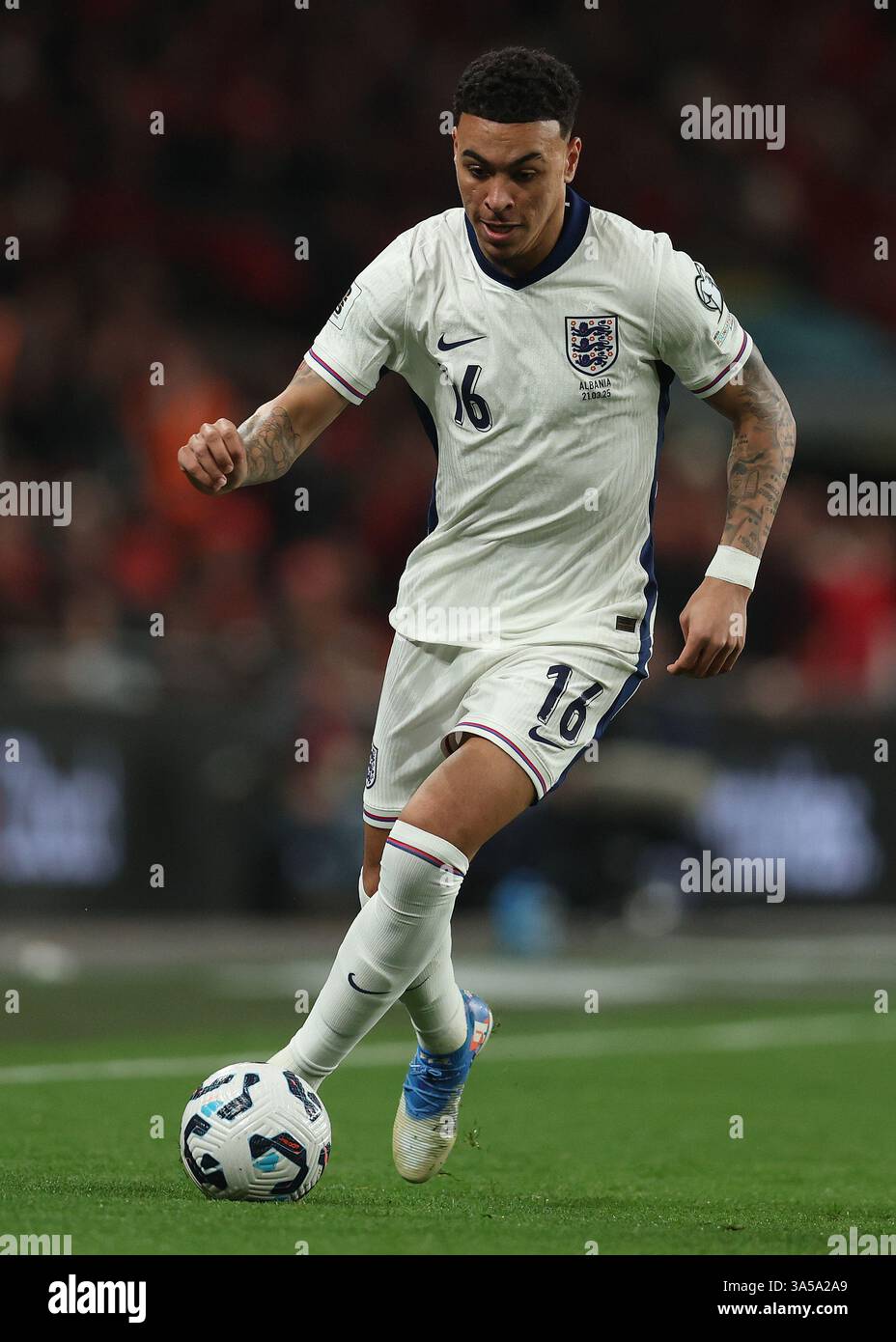 London, UK. 21st Mar, 2025. Morgan Rogers of England during the FIFA ...