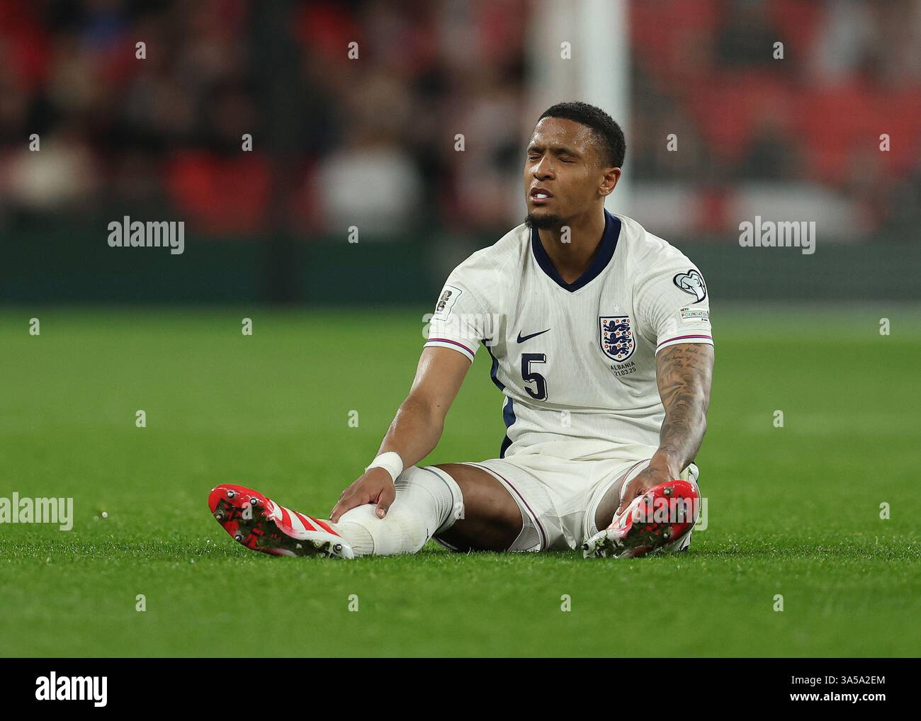 London, UK. 21st Mar, 2025. Ezri Konsa of England during the FIFA World ...