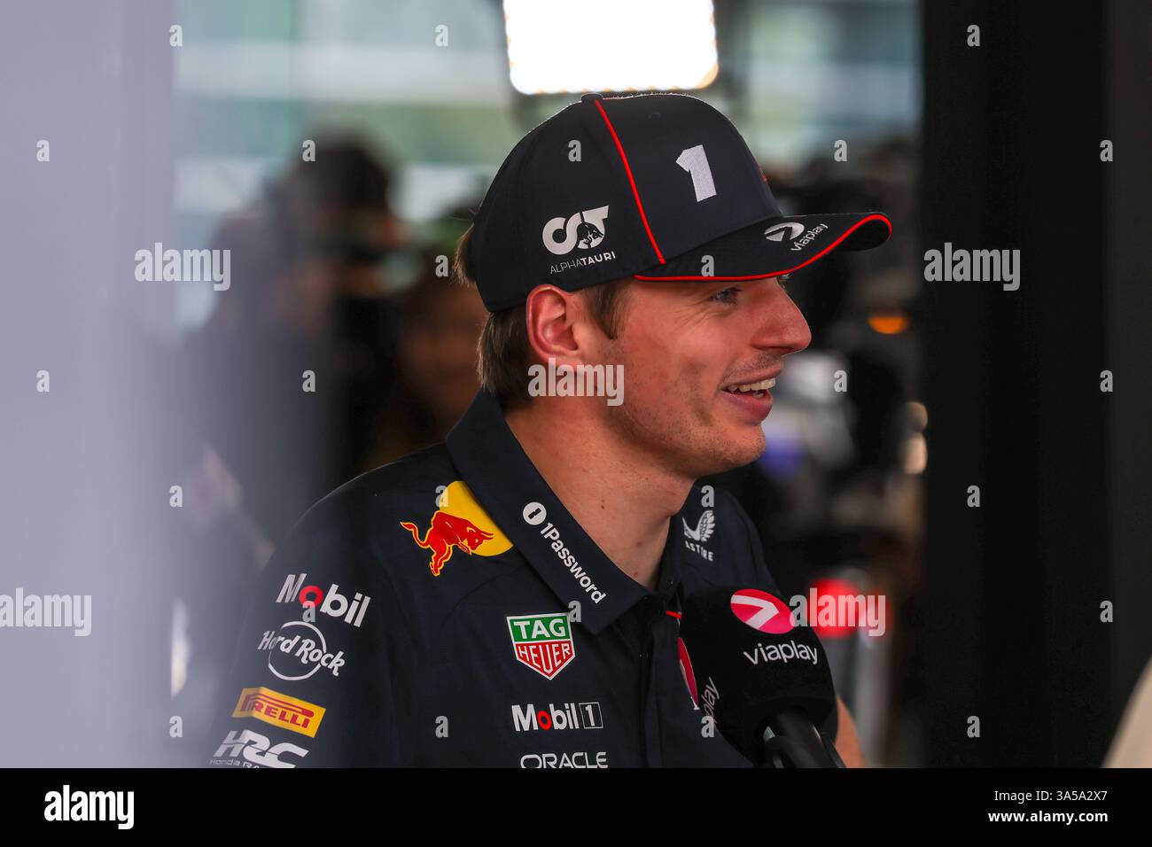 MAX VERSTAPPEN (NED) of Oracle Red Bull Racing #1 smiling during the ...