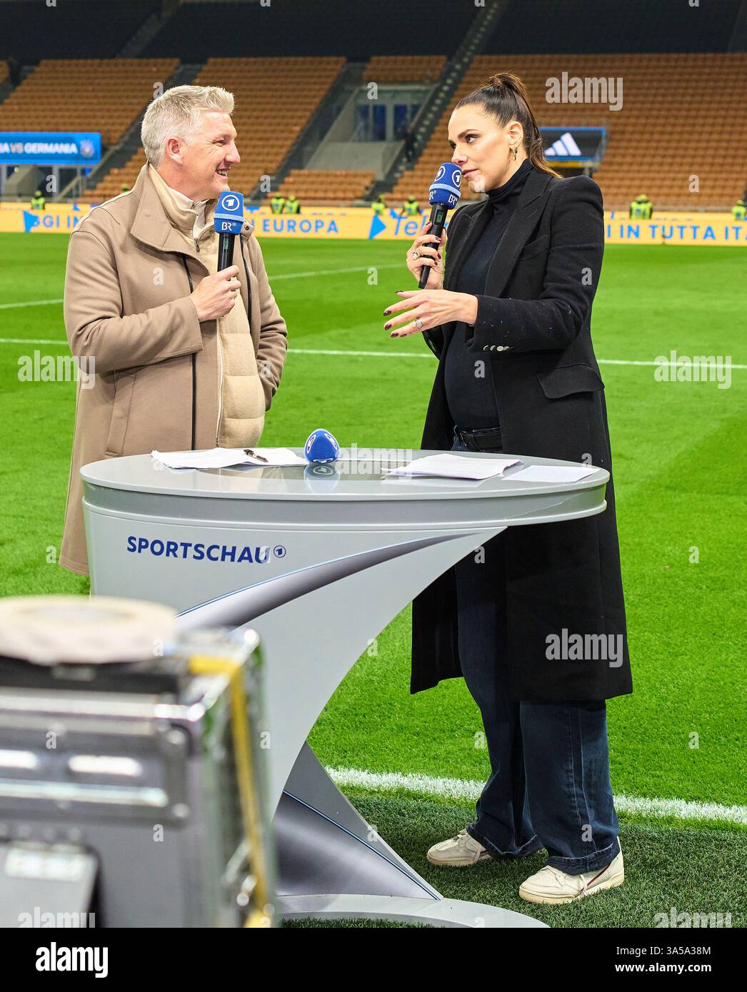 Mailand, Italy. 20th Mar, 2025. Esther Sedlaczek, presenter ARD Sport ...