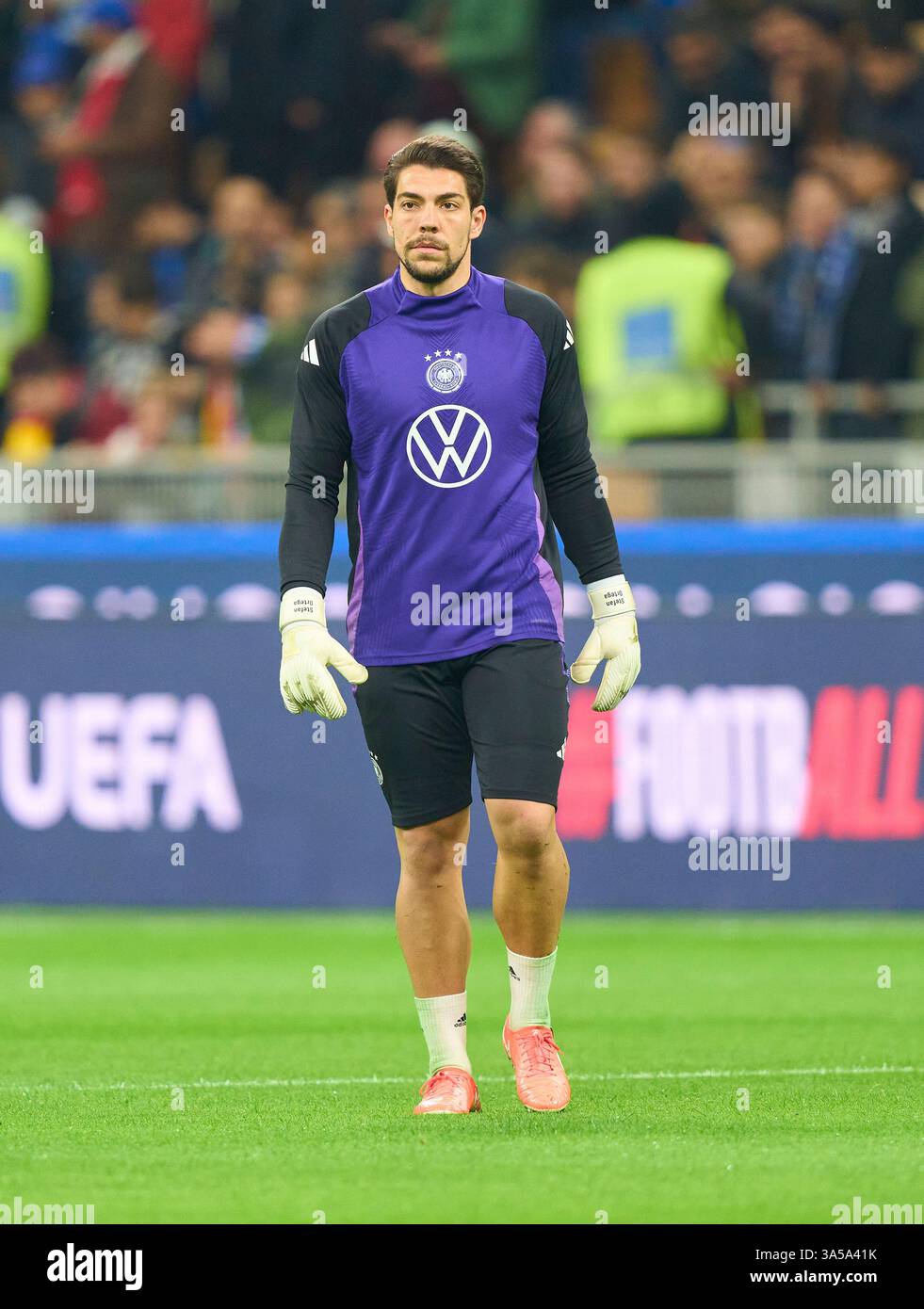 Stefan Ortega, DFB 21 at warm-up in the UEFA Nations League 2025 match ...