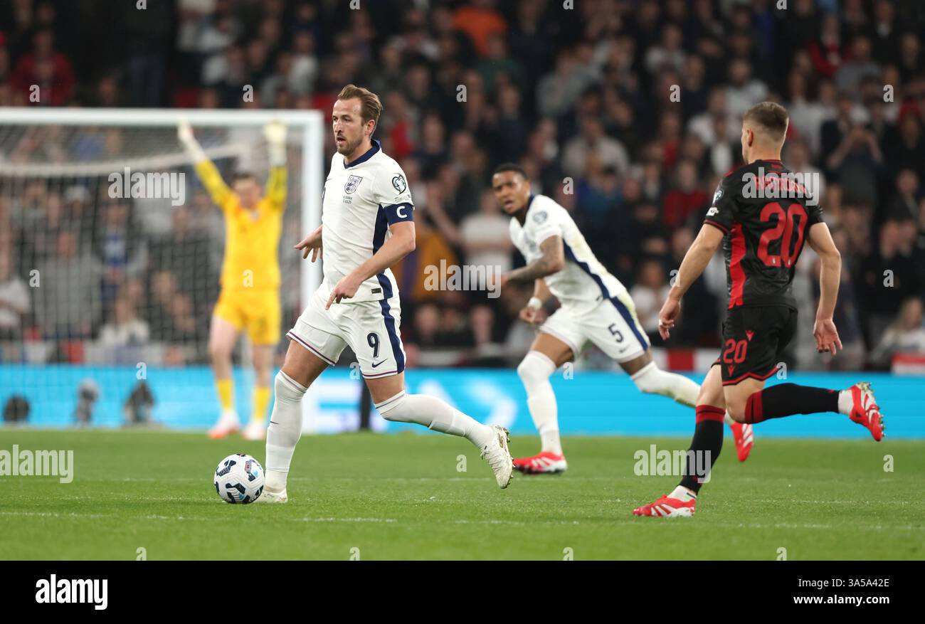 Harry Kane (E) at the FIFA World Cup Qualifier, England v Albania, at ...