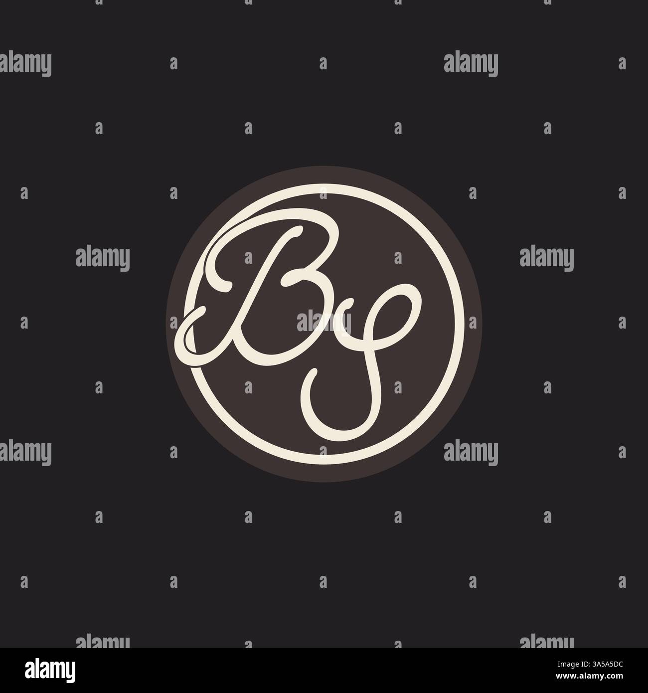 Initial letter BS monogram logo with simple and creative cirle line ...
