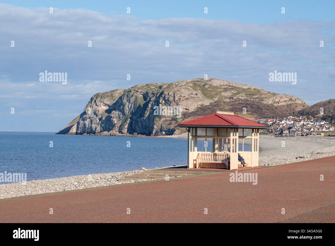 The Little Orme headland at Llandudno on the North Wales coast Stock ...