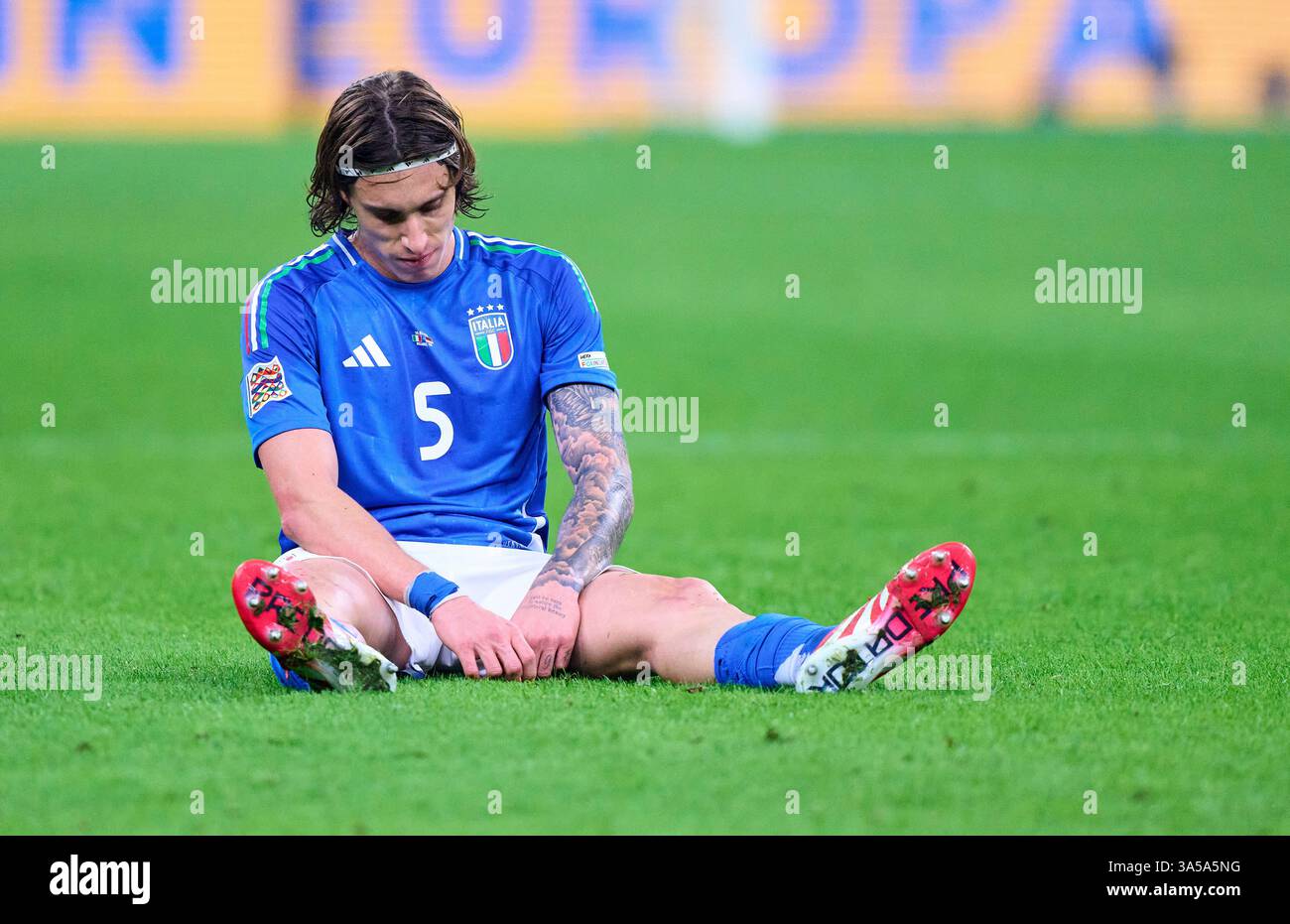 Riccardo Calafiori, ITA 5 in the UEFA Nations League 2025 match ITALY ...