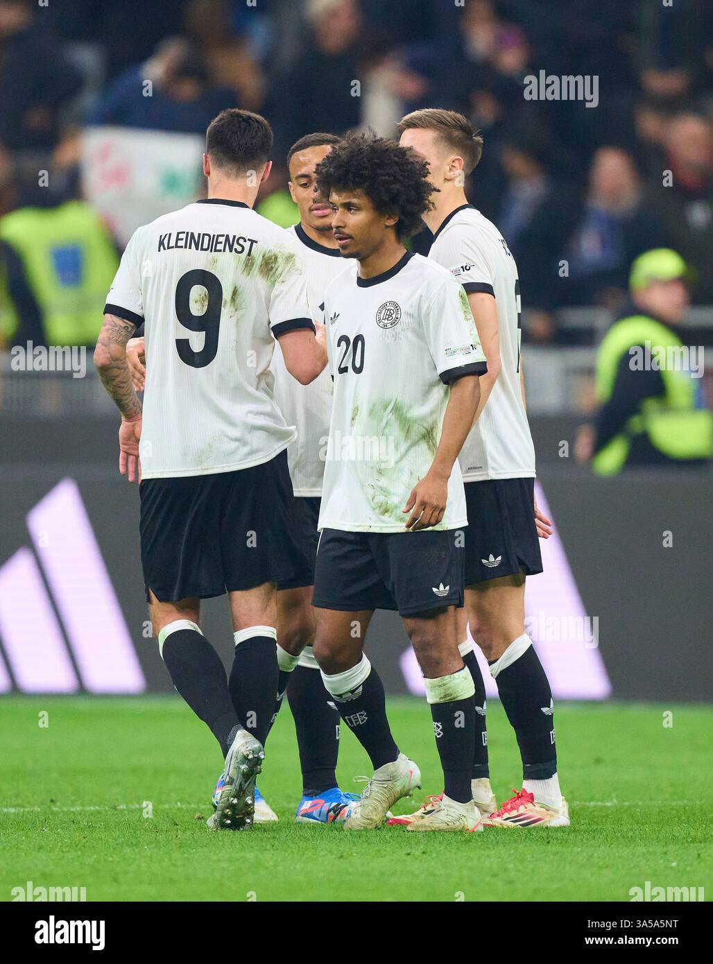 Tim Kleindienst, DFB 9 Karim Adeyemi, DFB 20 celebrate after the UEFA ...