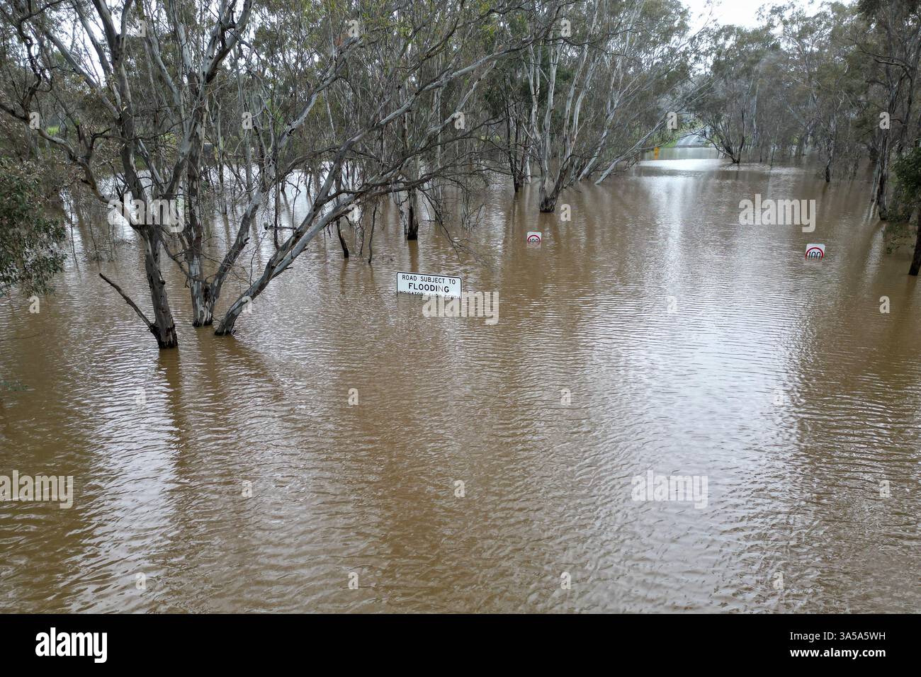 Flooding Mitchell Street, Axedale village, Campaspe River burst its ...