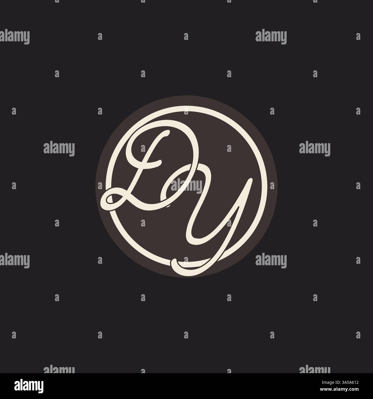Initial letter DY monogram logo with simple and creative cirle line design ideas vector graphic ...